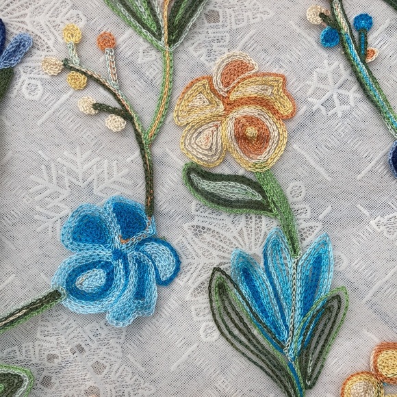 Unique Spectrum | Tops | Unique Spectrum Knits Mesh Shirt Wembroidery L ...